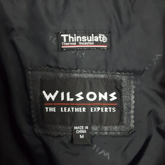 Vintage Wilson's Leather Black Motorcycle Jacket Size… - Gem