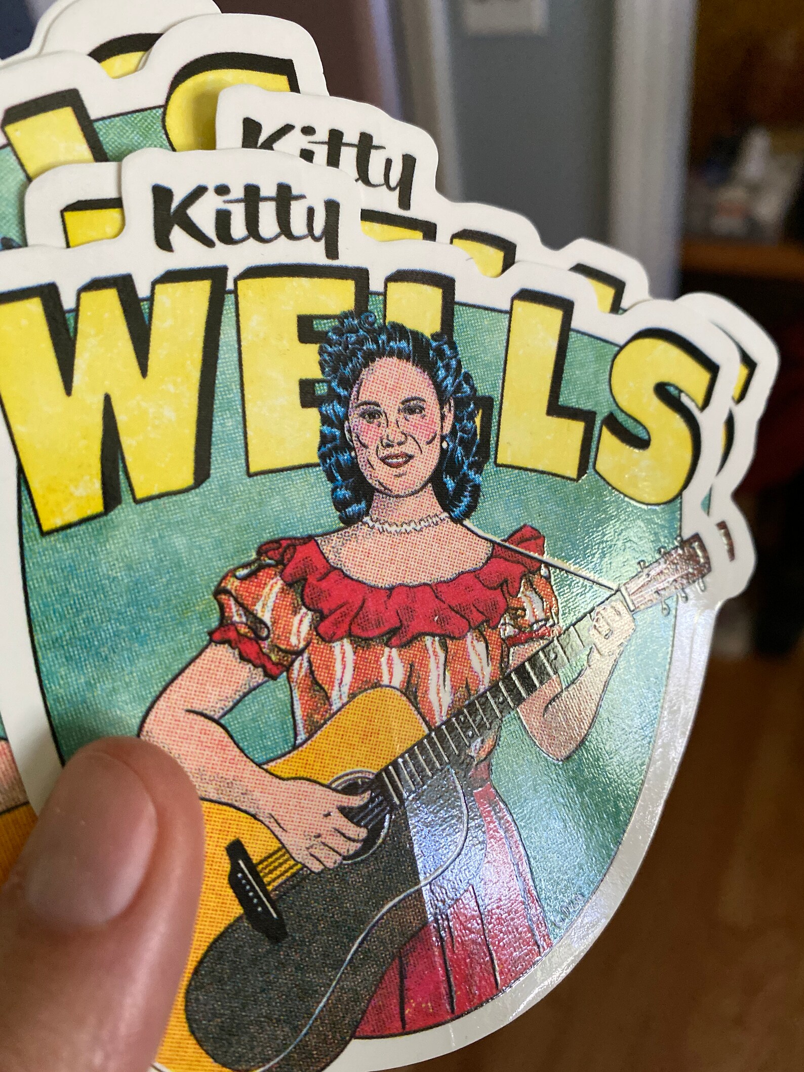 Kitty Wells Screenprint Sticker Decal - Etsy