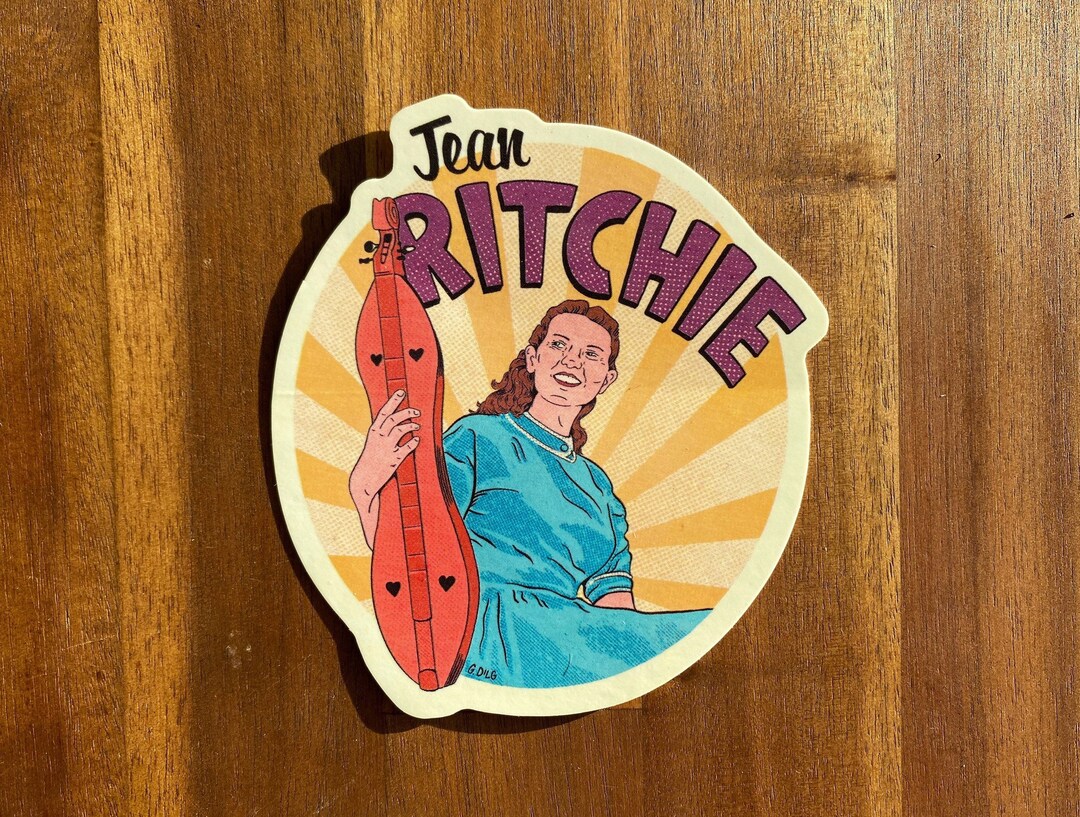 Jean Ritchie Screenprint Sticker - Etsy