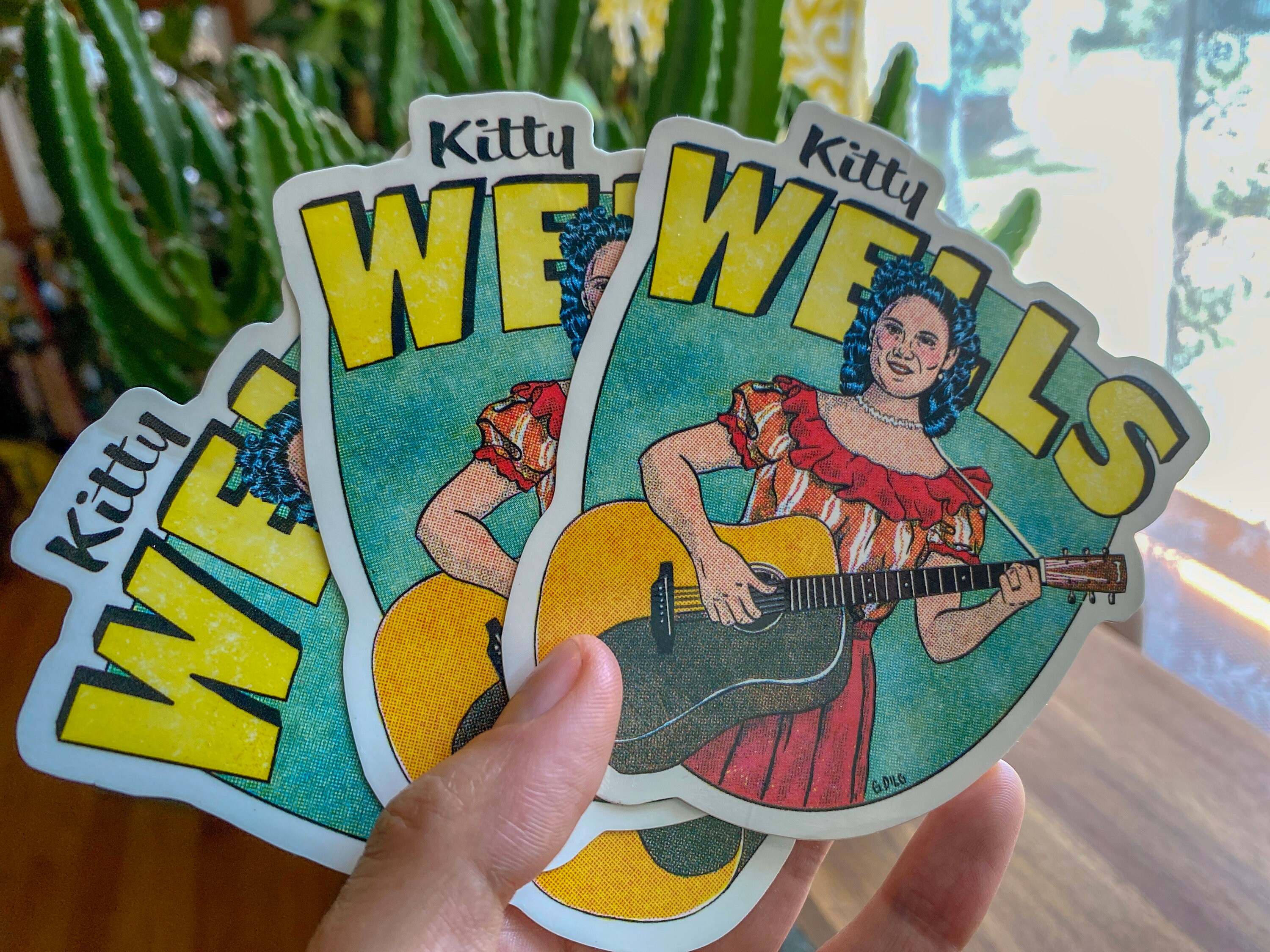 Kitty Wells Screenprint Sticker Decal - Etsy