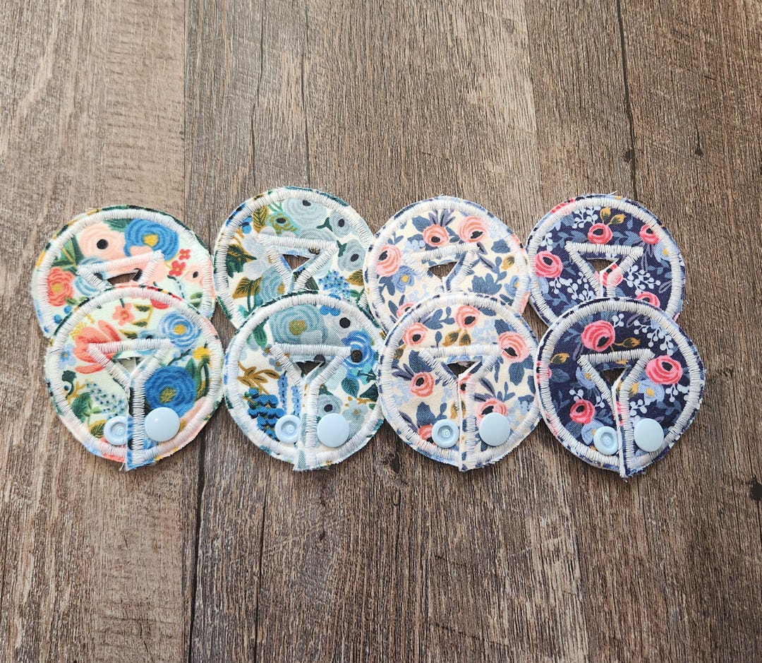 G-tube Pads Mixes Blue Rose Style / G-tube Cover/ Button Feeding Tube ...