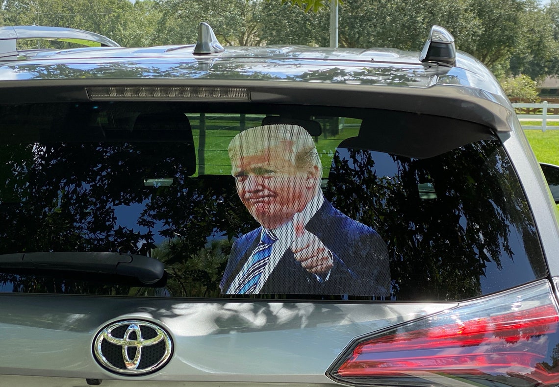 Ride With Trump ..thumbs Up...window Sticker 2 Trump 2020 - Etsy