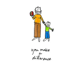 You Make a Difference Greeting Card - Etsy