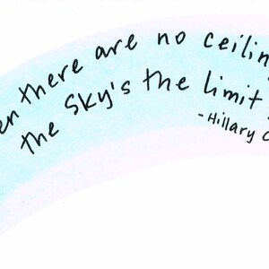 Sky's the Limit - Card With Hillary Clinton Quote - Etsy