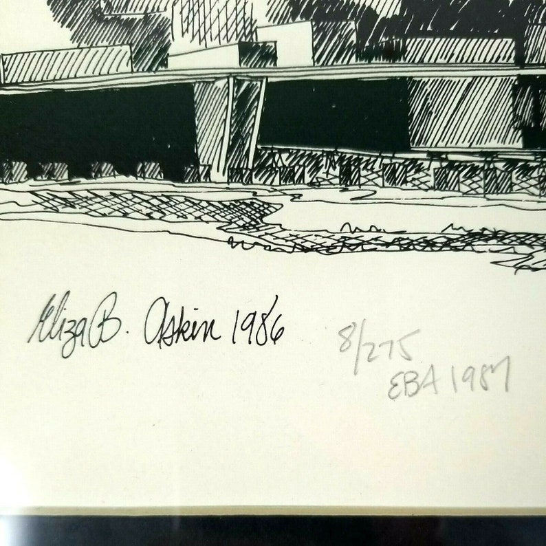 Eliza B Askin Limited Edition Print City Skyline 8/275 Initialed by ...