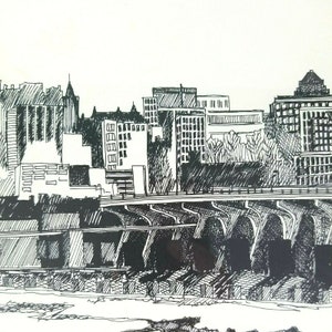 Eliza B Askin Limited Edition Print City Skyline 8/275 Initialed by ...