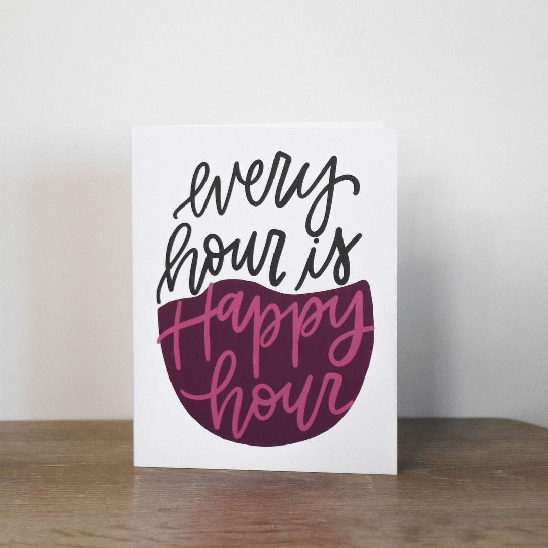 Every Hour Is Happy Hour Card - Etsy Österreich