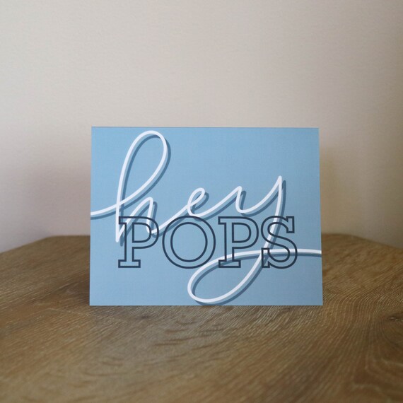 Hey Pops Card | Etsy