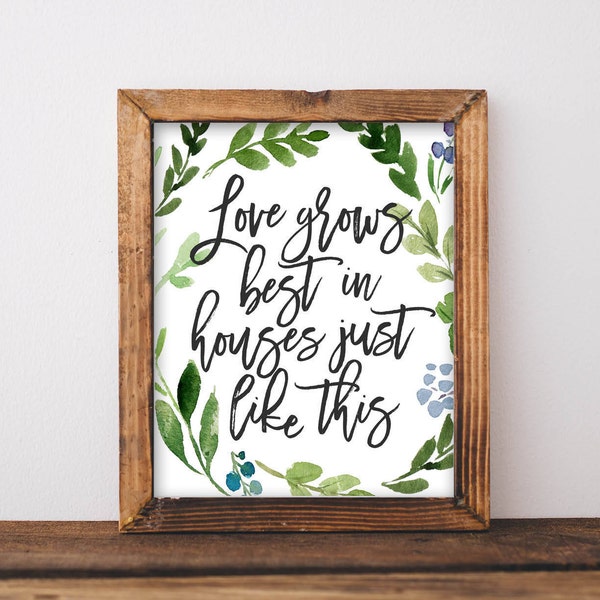 Love Grows Best in Little Houses - Etsy