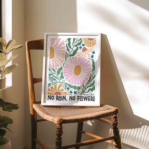 Floral Inspirational Quote Print: Modern Boho Wall Art (digital ...