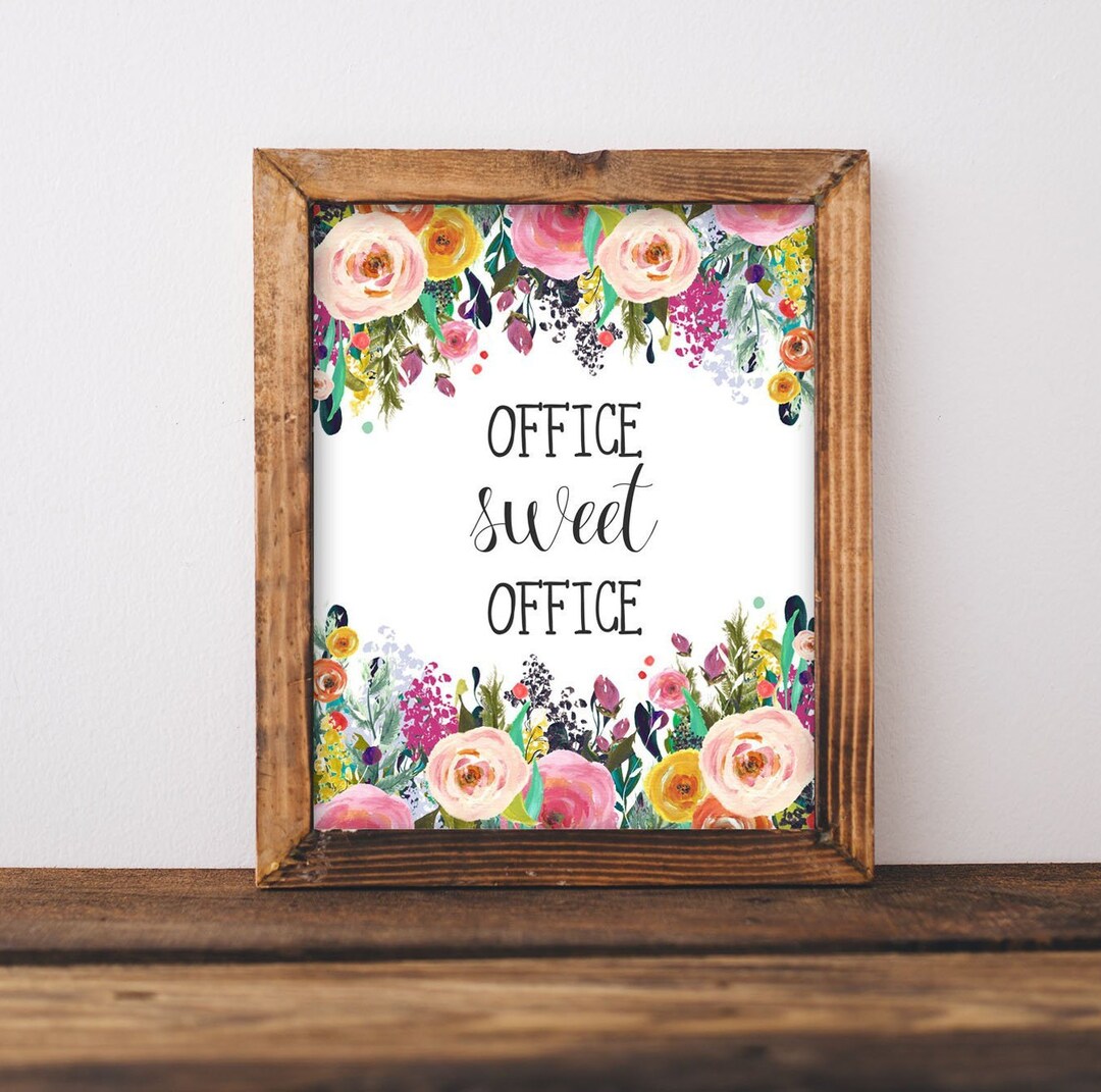 Printable Wall Art 8x10, Office Sweet Office Decor, DIY Home Office ...