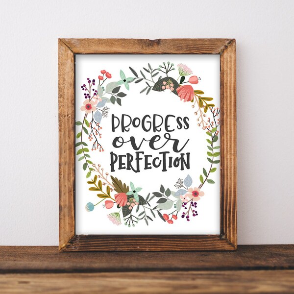 Progress Perfection - Etsy