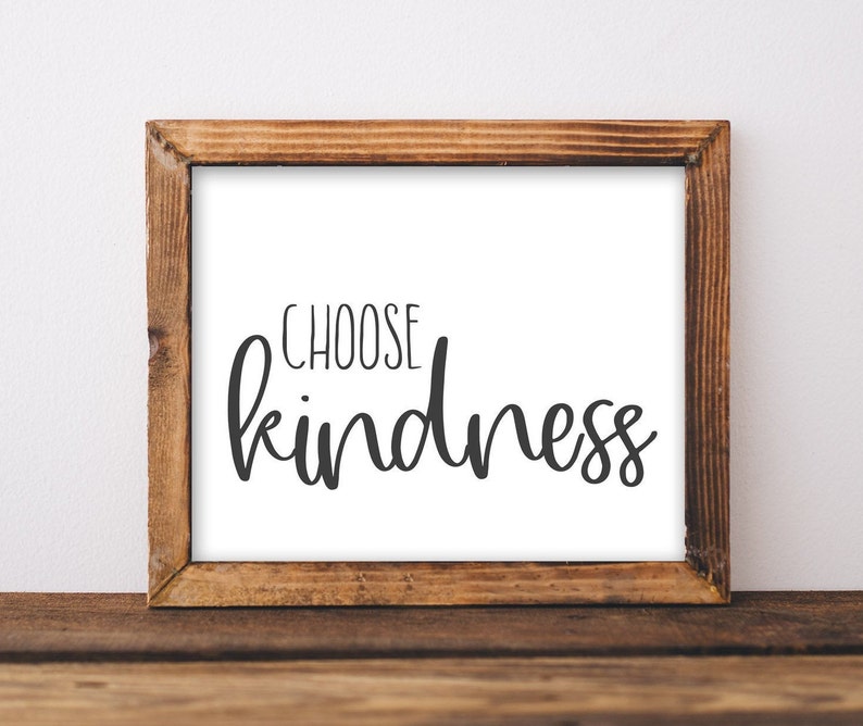Printable Wall Art Choose Kindness Classroom Sign Teacher | Etsy