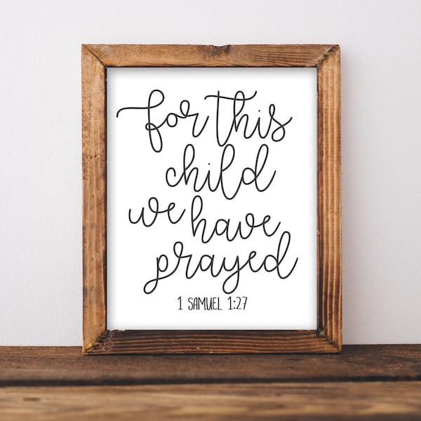 For This Child We Have Prayed - Etsy