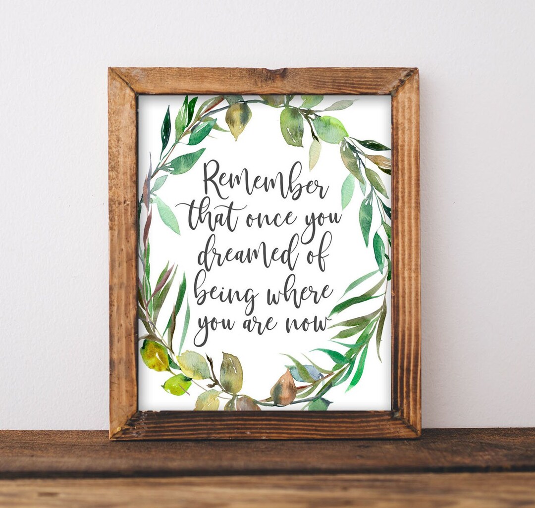 Inspirational Quote Print: Boho Greenery Wall Art (digital Download) - Etsy