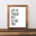Life is Tough but so Are You Print Black White Minimalist Aesthetic ...