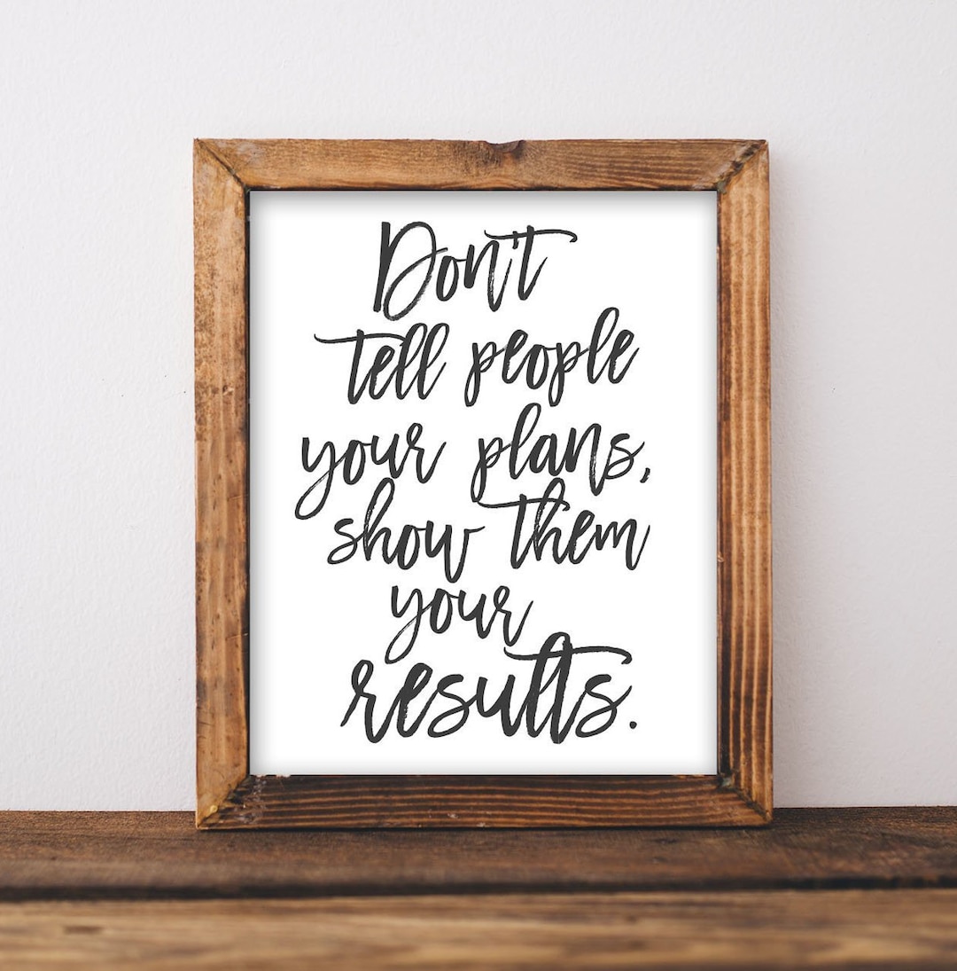 Motivational Quote Print: Show Your Results (digital Download) - Etsy