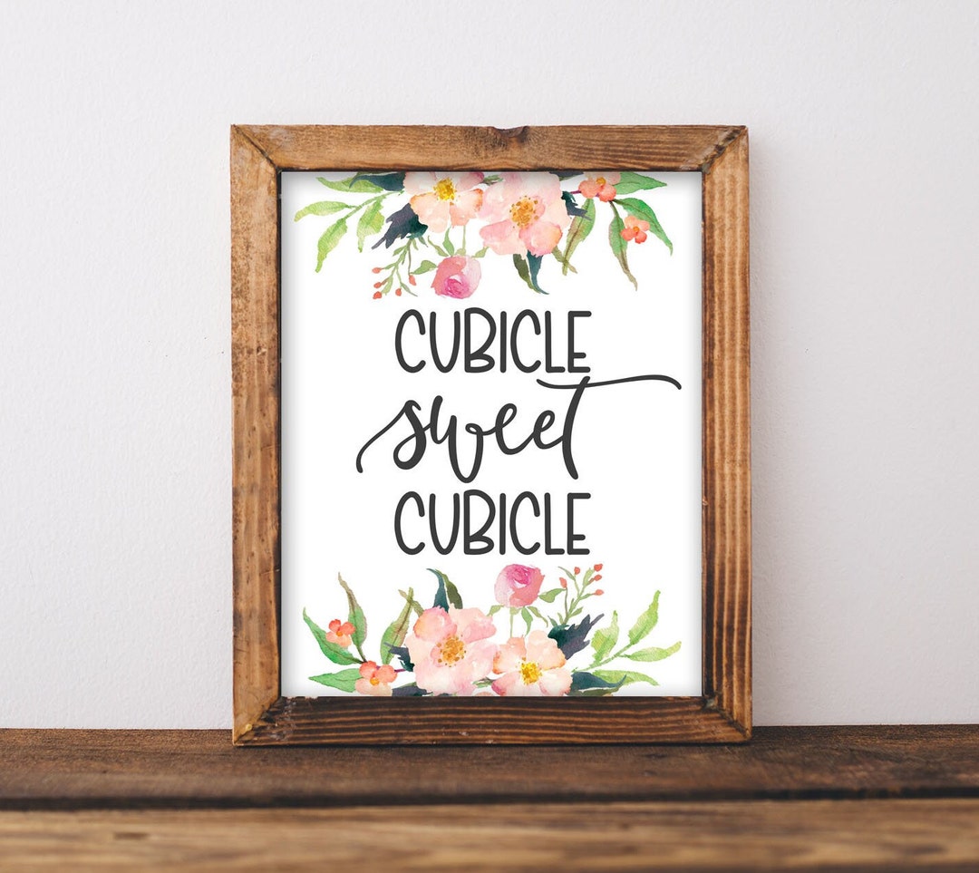 Cubicle Printable Art, Cubicle Sweet Cubicle Printable Wall Art, Office ...
