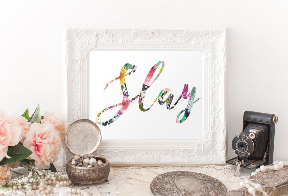 Motivational Wall Art Slay Printable Dorm Decor Office Decor | Etsy