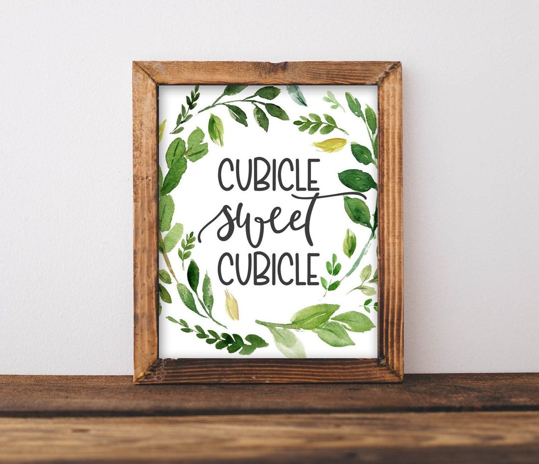 Cubicle Printable Art, Cubicle Sweet Cubicle Printable Wall Art, Office ...