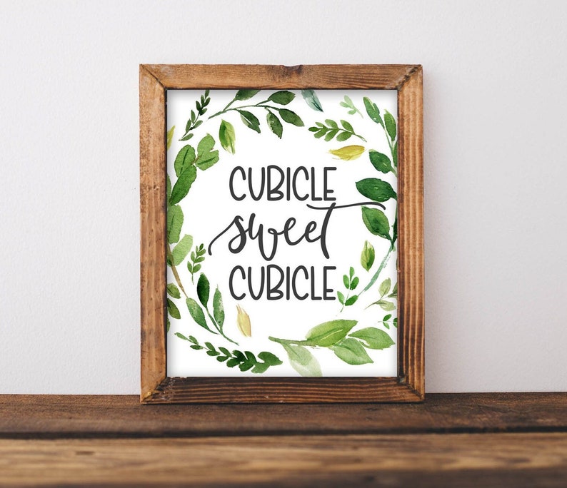 Cubicle Printable Art Cubicle Sweet Cubicle Printable Wall - Etsy