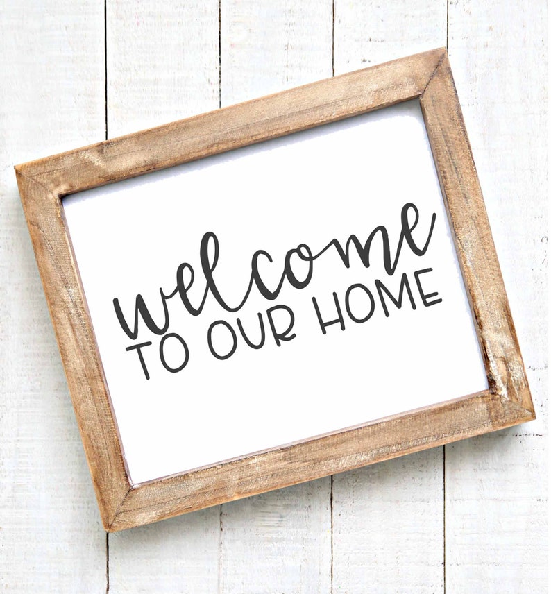 Printable Wall Art Welcome to Our Home Entryway Sign | Etsy