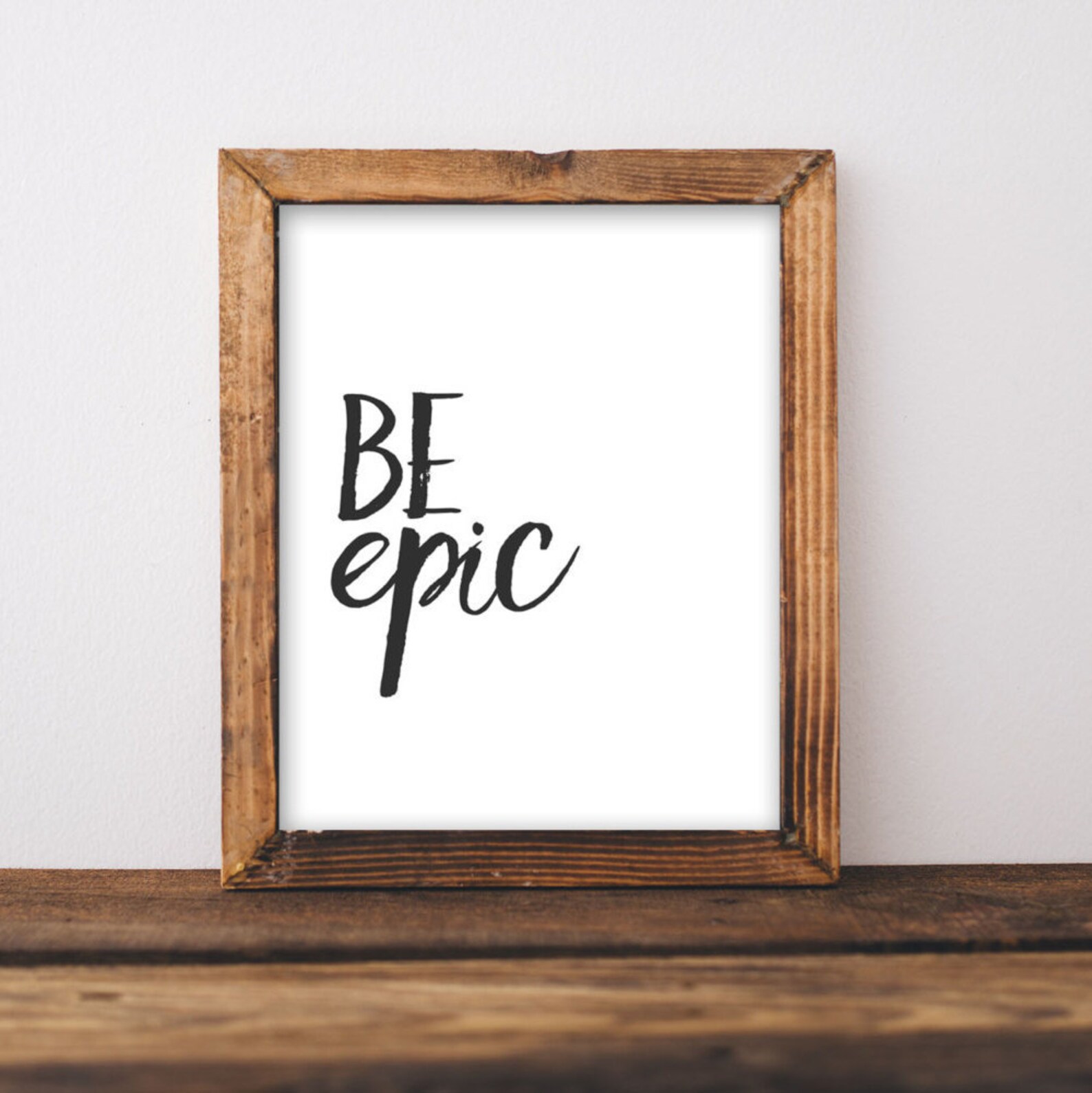 Quote Printable Wall Art Be Epic printable quote home decor | Etsy