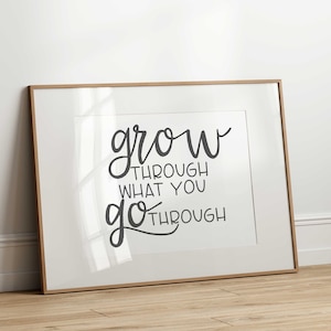 Grow Through What You Go Through Print Aesthetic Home Decor Poster ...