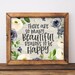 Inspirational Quote Printable Art: Farmhouse Floral Sign (digital ...