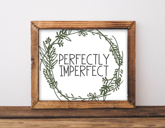 Printable Wall Art Perfectly Imperfect printable quote Baby | Etsy
