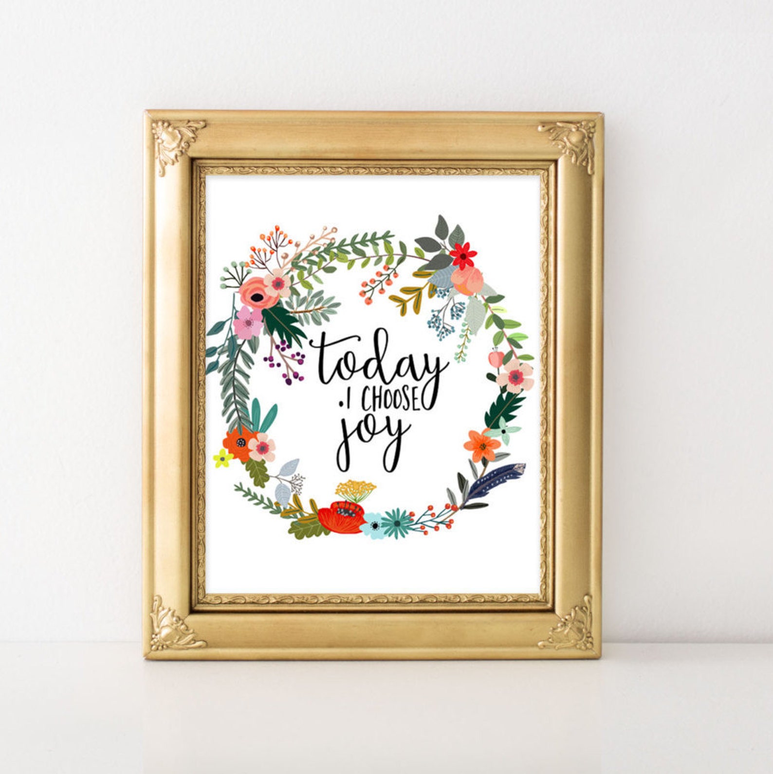 Quote Printable Wall Art, Today I Choose Joy Printable Quote Home Decor ...