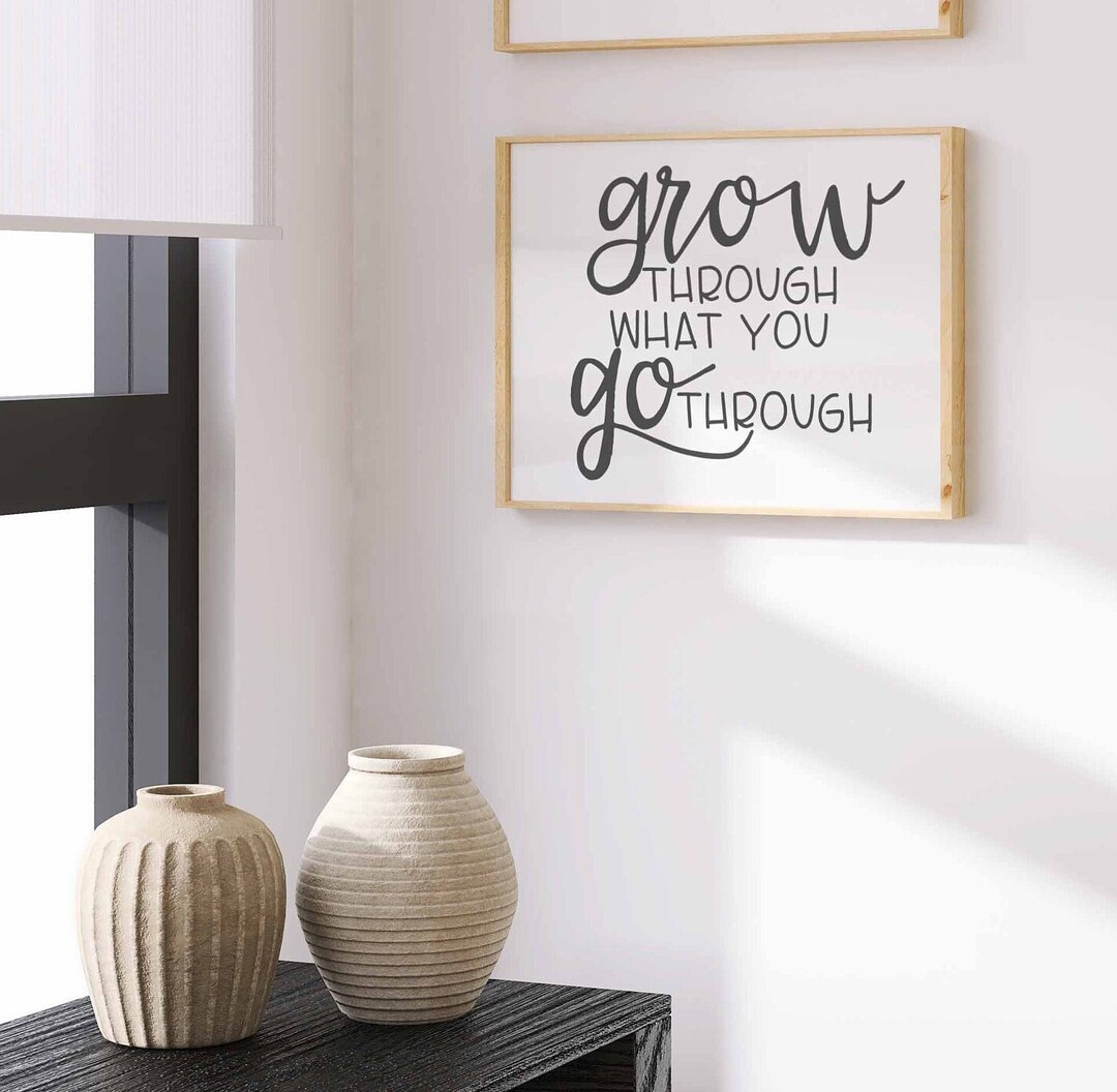 Grow Through What You Go Through Print Aesthetic Home Decor Poster ...