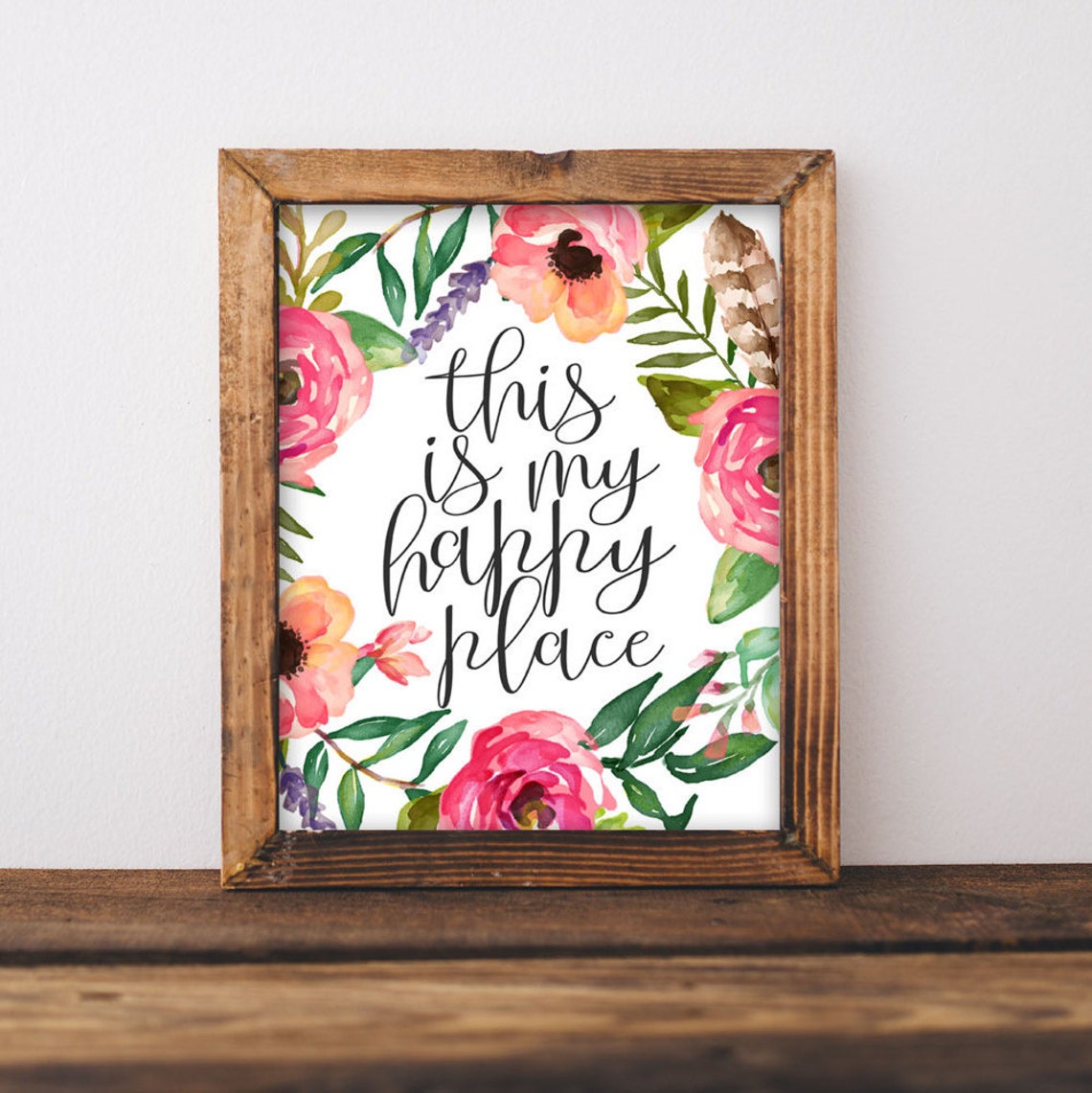 Printable Wall Art This is My Happy Place quote home decor | Etsy