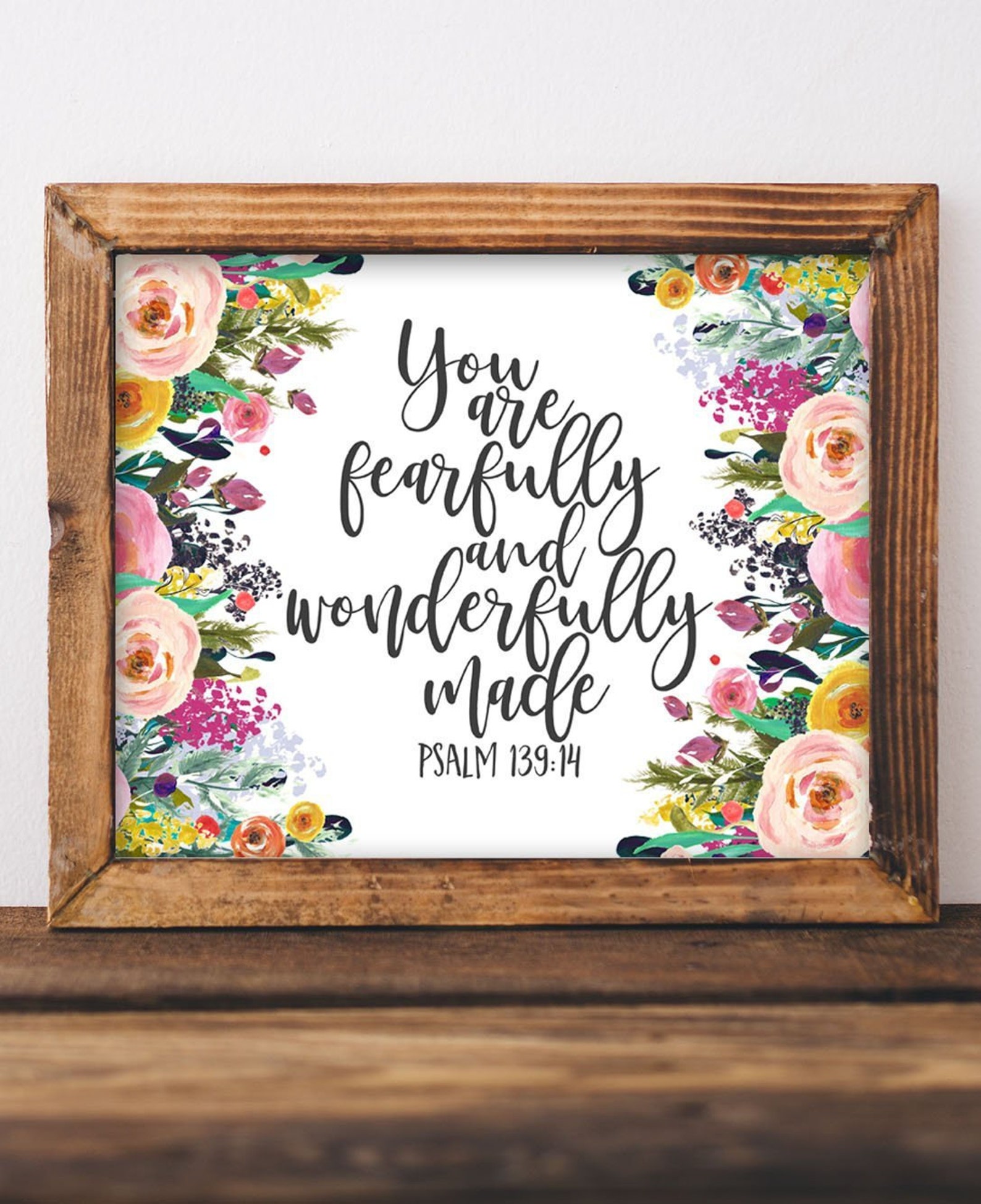 Printable Wall Art You Are Fearfully and Wonderfully Made - Etsy