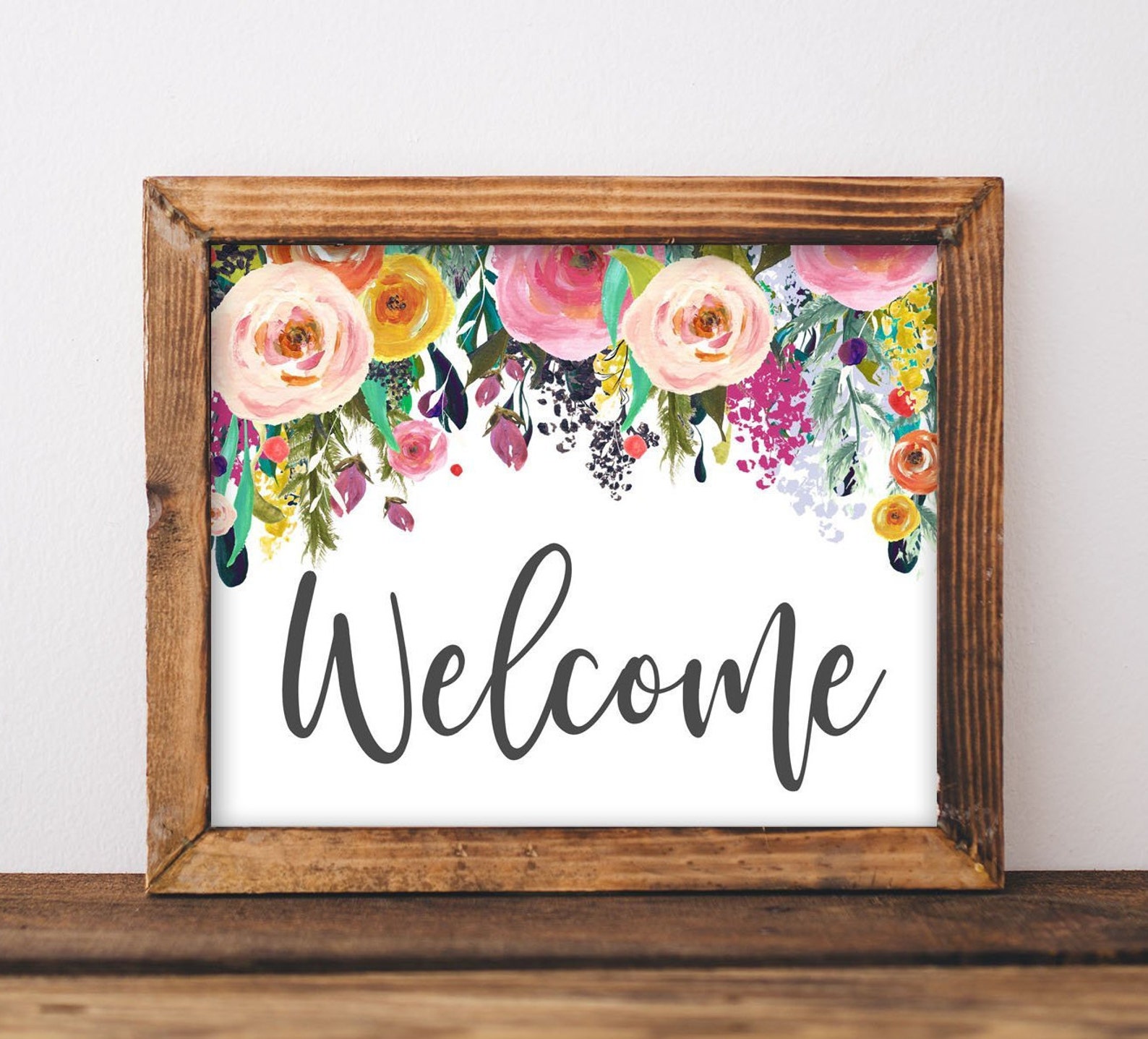 Printable Wall Art Welcome Entryway Sign DIY Home Decor - Etsy