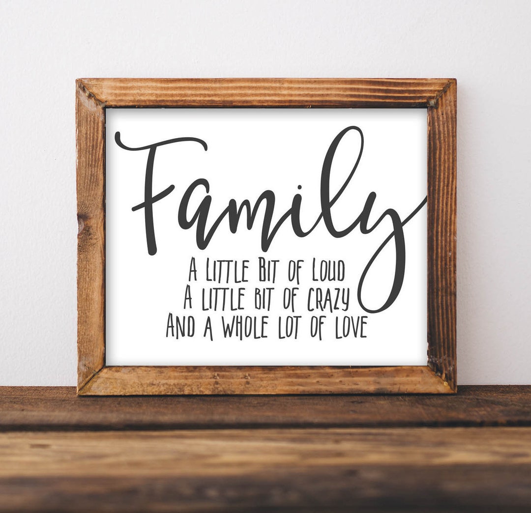 Printable Wall Art Family Printable Sign Printable Home Decor Loud ...