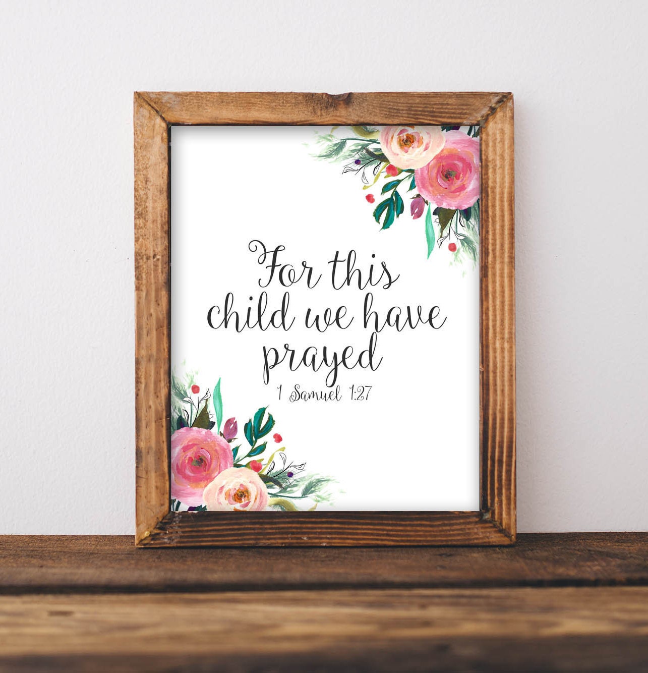 Nursery Printable Art For this child we have prayed 1 Samuel | Etsy