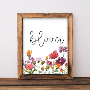Printable Art, Bloom, Playroom Sign, Classroom Decor, Baby Girl Nursery ...