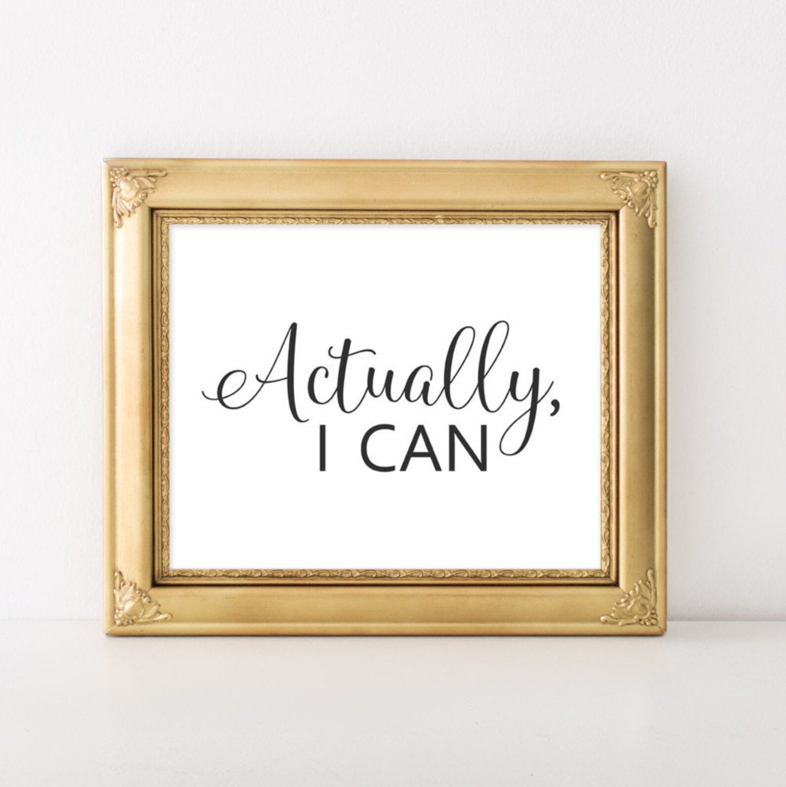 Quote Printable Wall Art Actually I can motivational | Etsy