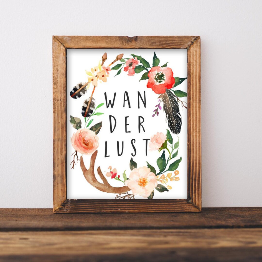 Printable Art, Wanderlust, Travel Print, Adventure Print Arrow Feather ...