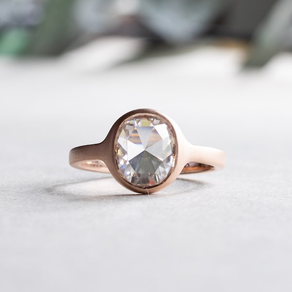 Rose Gold Cushion Cut Ring - Etsy