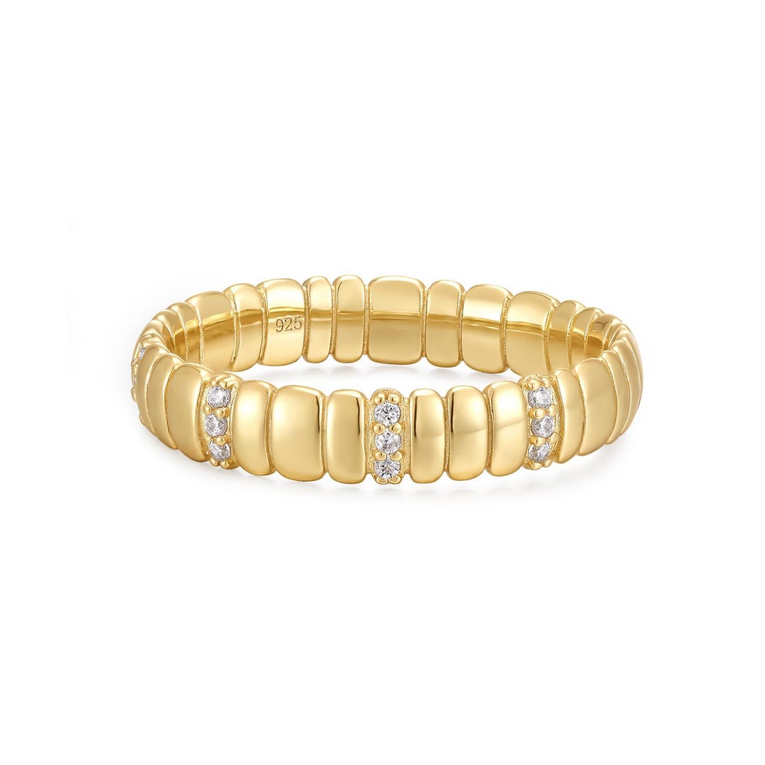 Gold Vermeil Ring, Puff Art Ring, Ring Band, Minimalist Ring, 925 ...