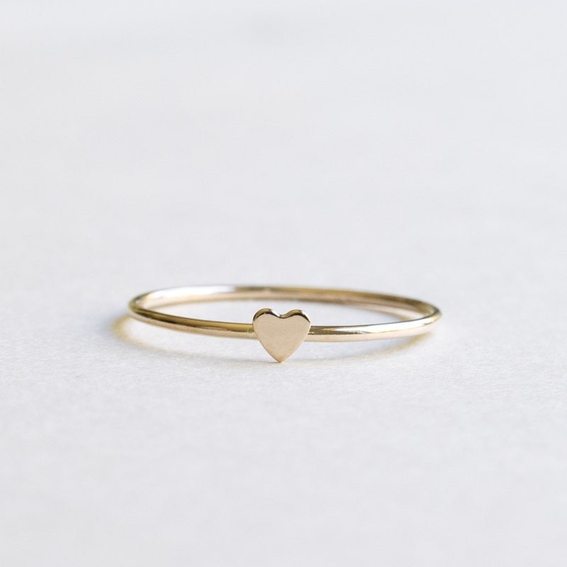 Dainty Heart Ring - Etsy