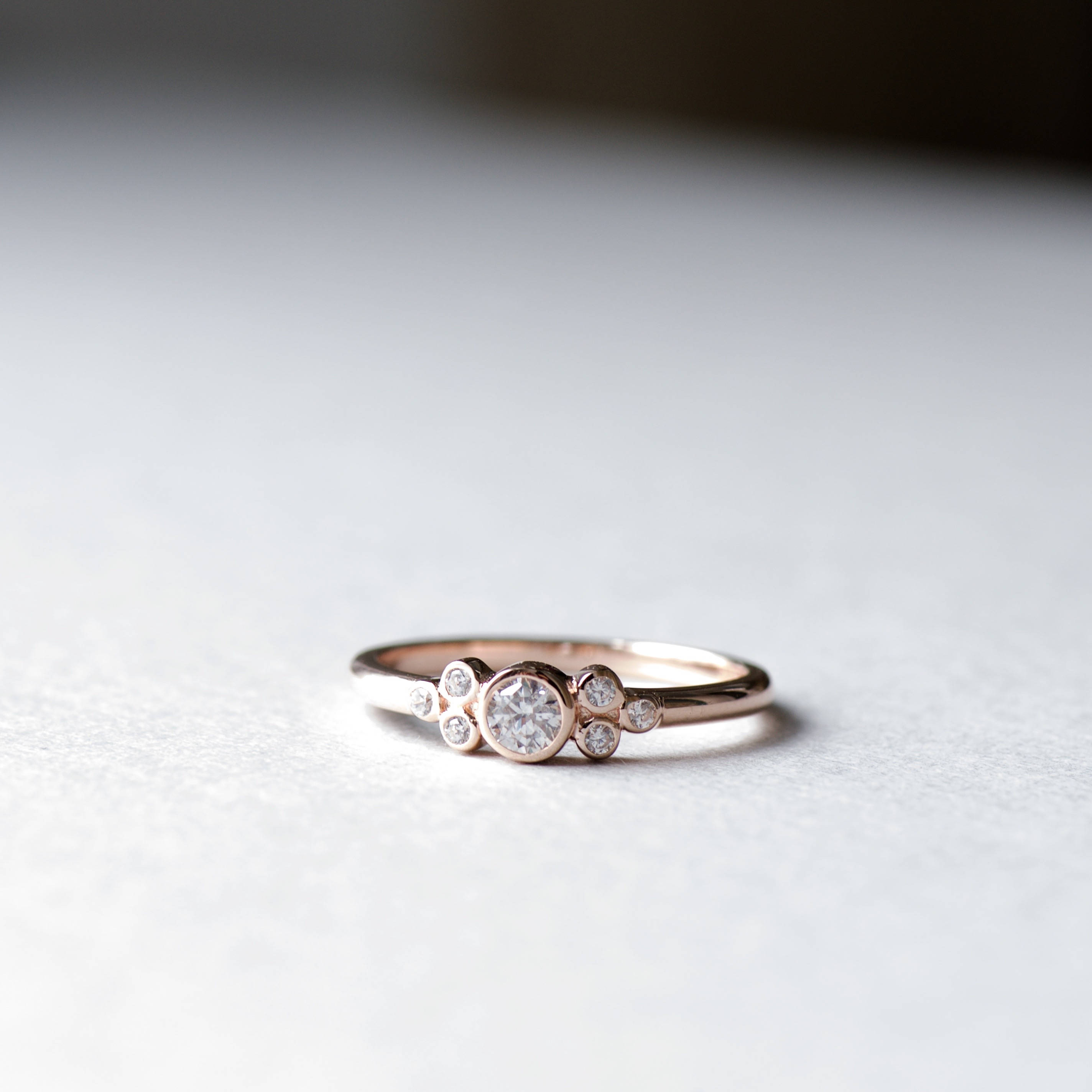 Bezel Cluster Ring Bezel Ring Dainty Ring Minimalist Ring | Etsy