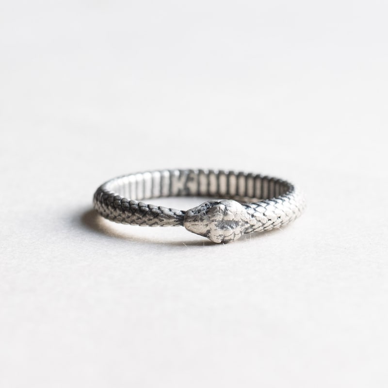 Silver Snake Ring - Etsy