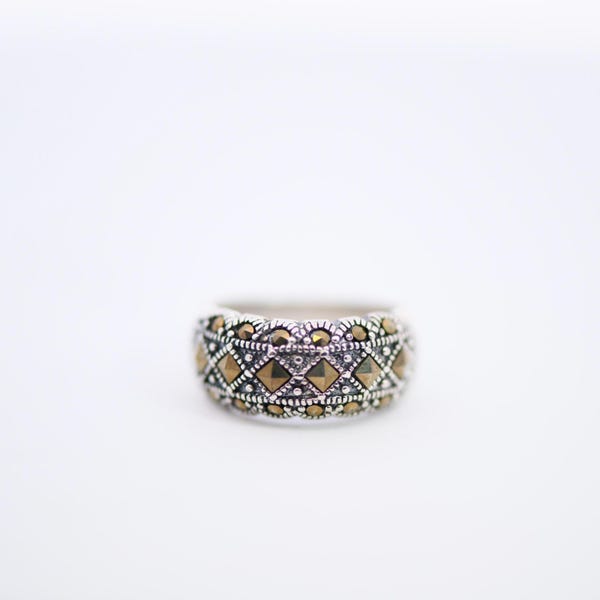 Silver & Marcasite Ring - Etsy