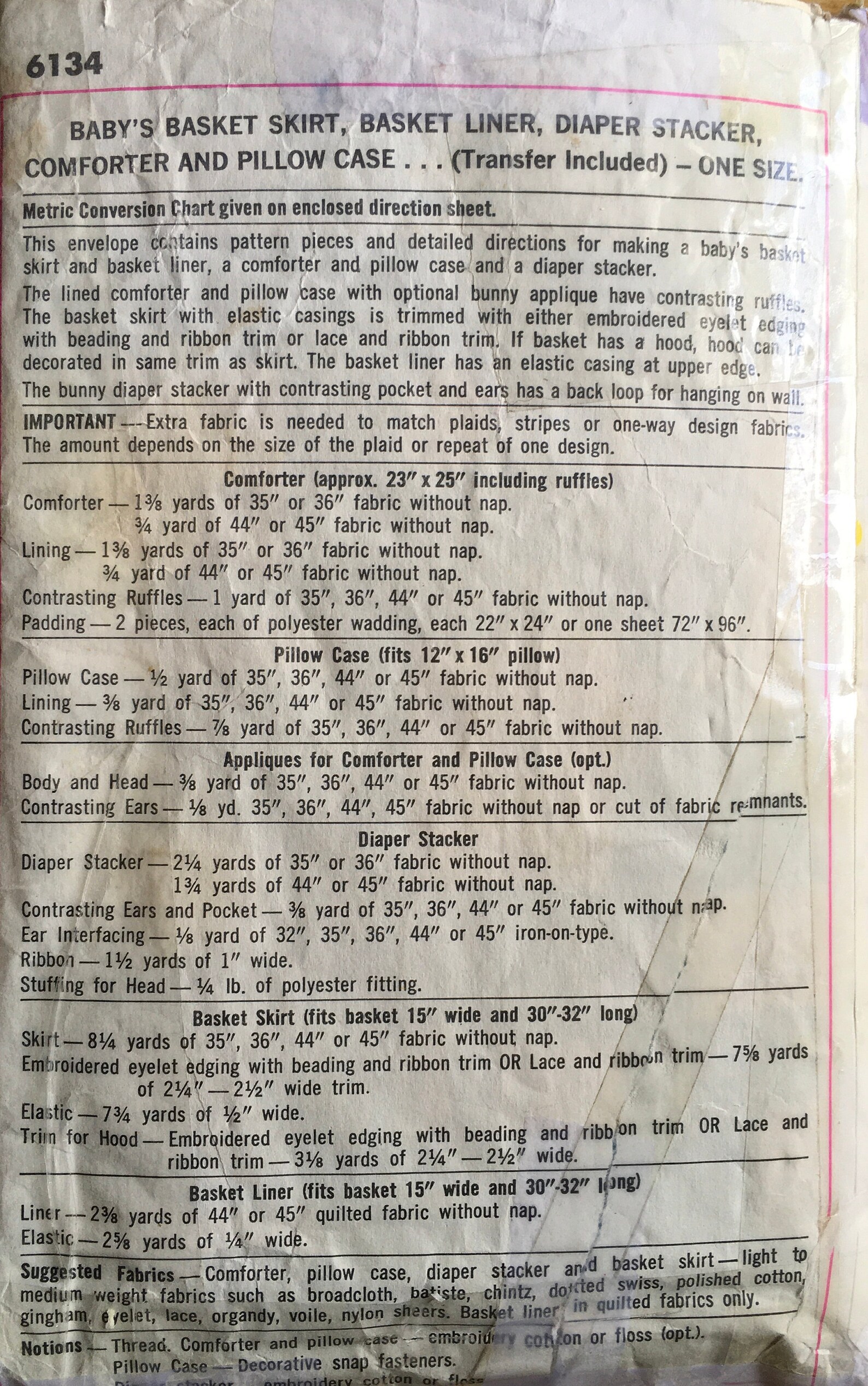 Simplicity 6134 Craft Pattern vintage CUT - Etsy