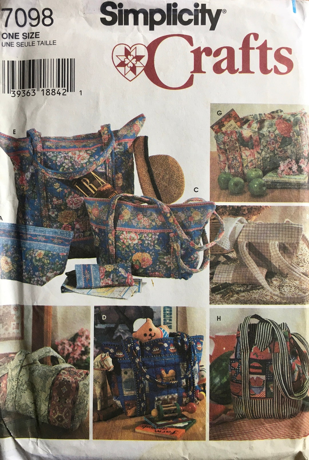 Simplicity 7098 Craft Pattern vintage UNCUT - Etsy