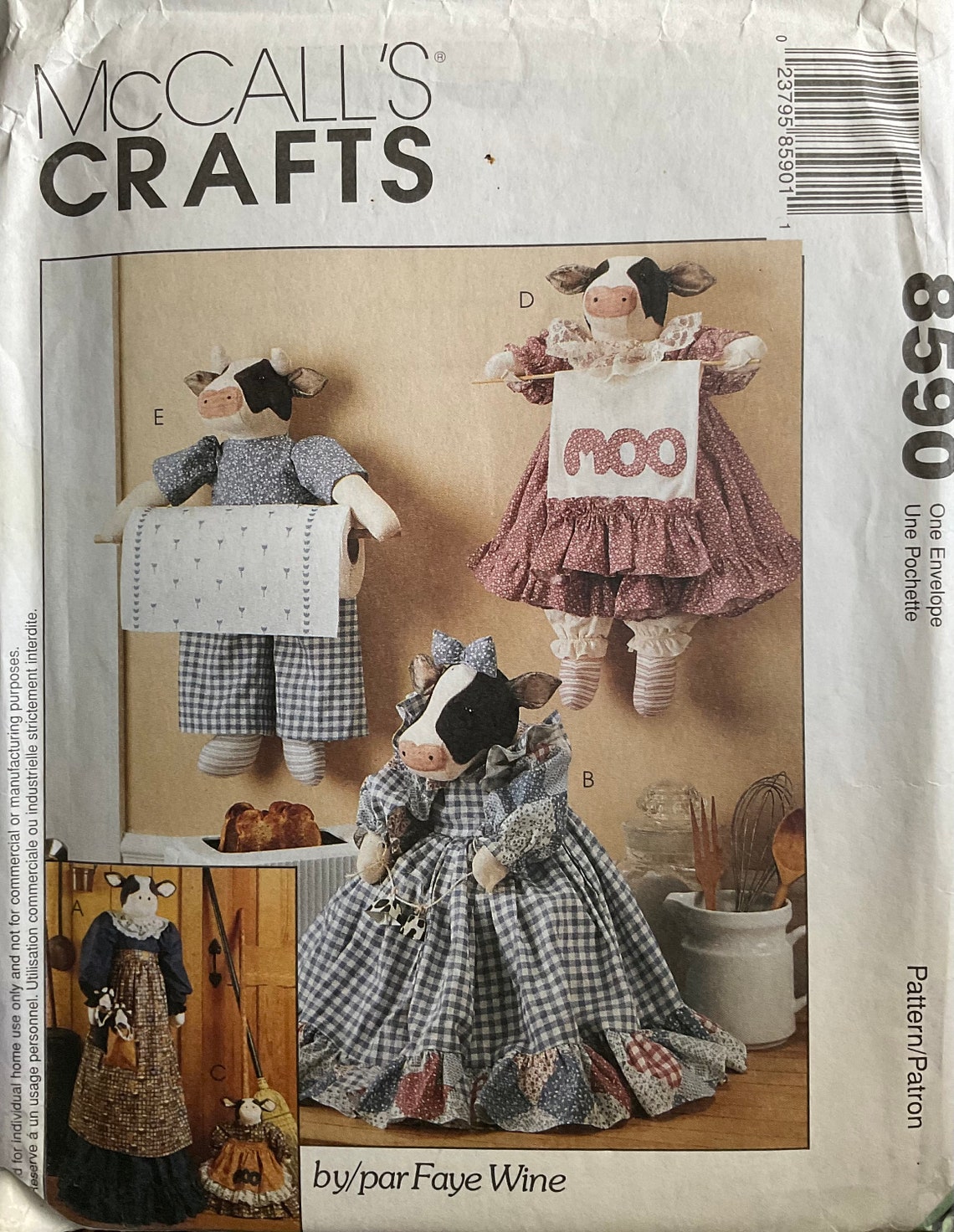Mccall's 8590 Craft Pattern vintage UNCUT/CUT - Etsy