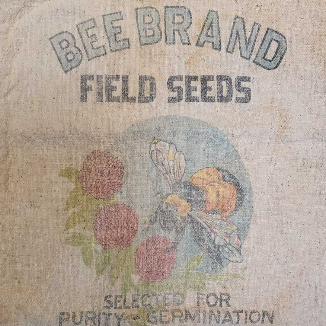 Bee Brand Field Seeds Sack, H.S. Beeney, Peoria, Illinois - Etsy